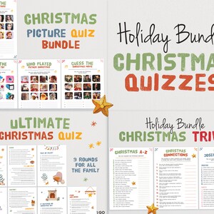 Christmas Quiz Bundle A Huge Collection of Quiz Questions to | Etsy