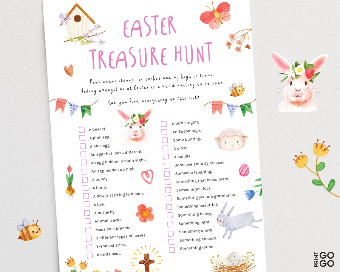 Easter Treasure Hunt the Wholesome Outdoor Activity for - Etsy