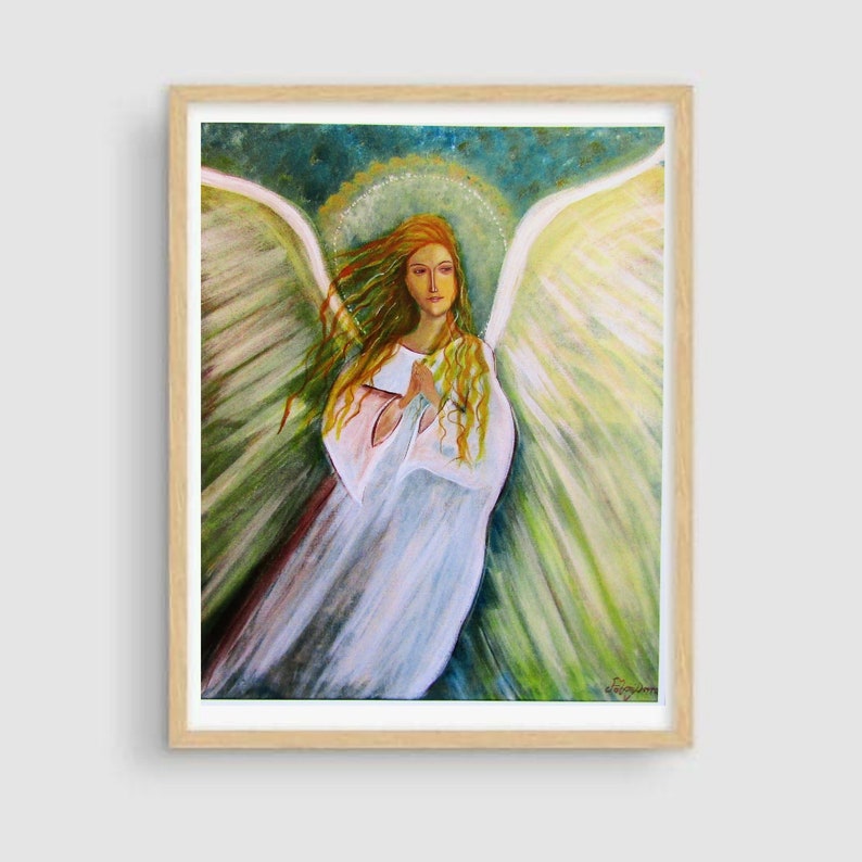 Angel Print, Angel Art, Angel Poster, Guardian Angel Print, Spiritual ...