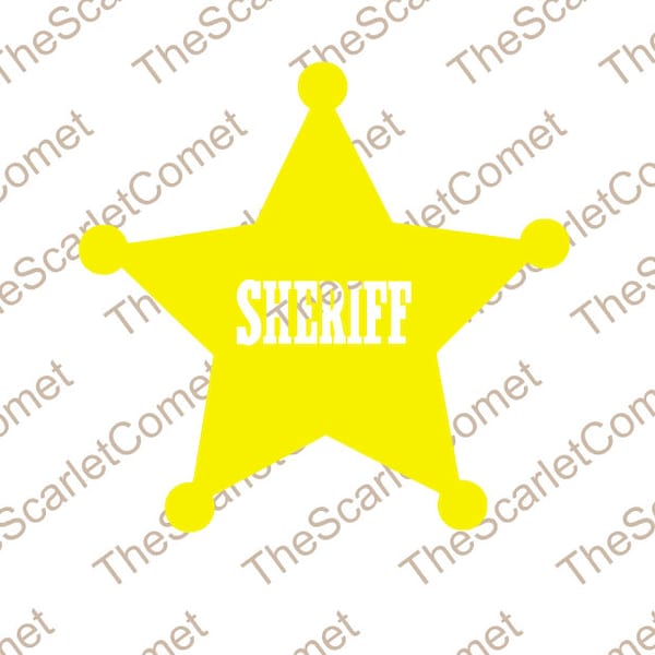 Toy Story Sheriff Star Svg - Etsy UK