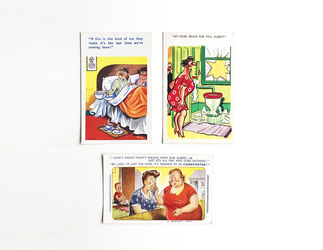 Vintage Comic Postcards Set of 3 - Etsy