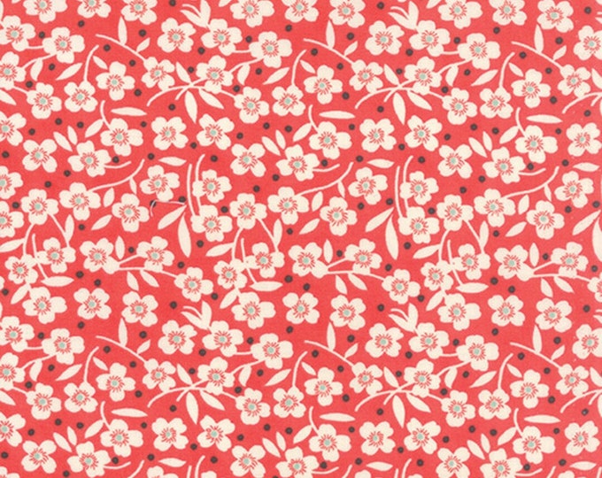 RARE Farmhouse Fabric by Fig Tree for Moda - Polka Dot Daisy in Tomato ...