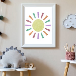Set of Three Neutral Alphabet Poster Sunshine Boho Scandinavian Kid ...