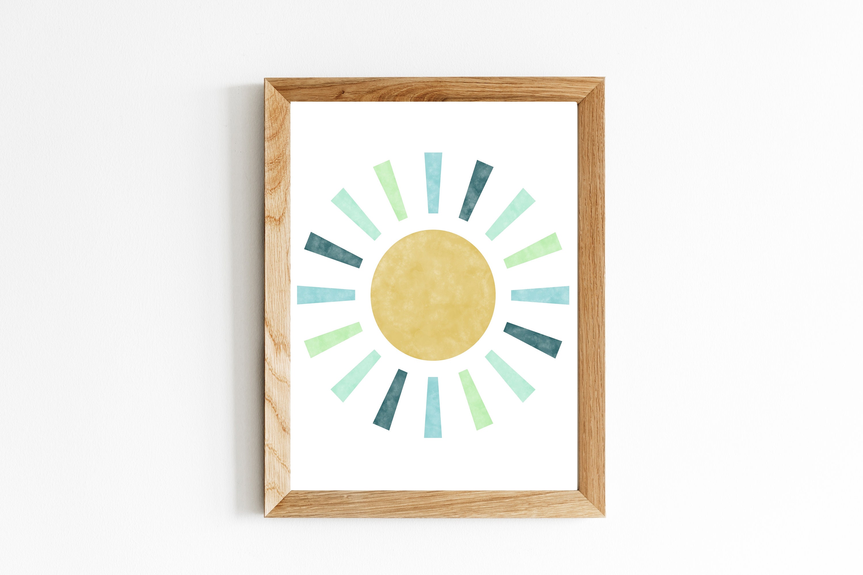 Set of Three Neutral Alphabet Poster Sunshine Boho Watercolor Kid ...