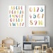Set of Three Neutral Alphabet Poster Rainbow Boho Scandinavian - Etsy