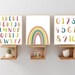 Set of Three Neutral Alphabet Poster Rainbow Boho Scandinavian - Etsy