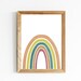 Set of Three Neutral Alphabet Poster Rainbow Boho Scandinavian - Etsy