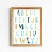 Set of Three Neutral Alphabet Poster Sunshine Boho Watercolor Kid ...