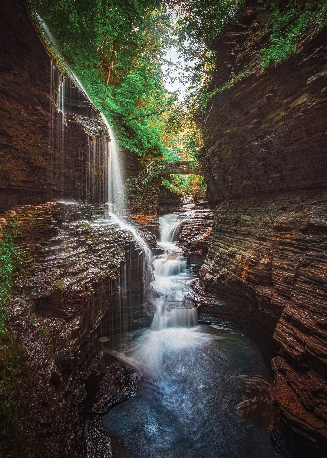 Watkins Glen Waterfall Photograph - Etsy