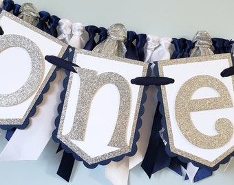 Blue and Silver Banner - Etsy