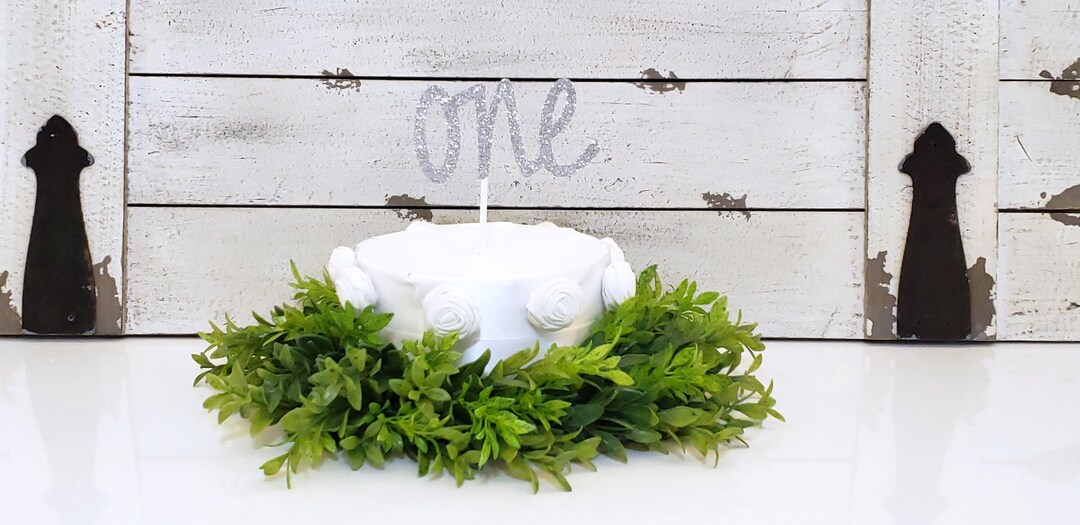 Silver Glitter ONE Cake Topper, First Birthday Smash Cake Topper ...
