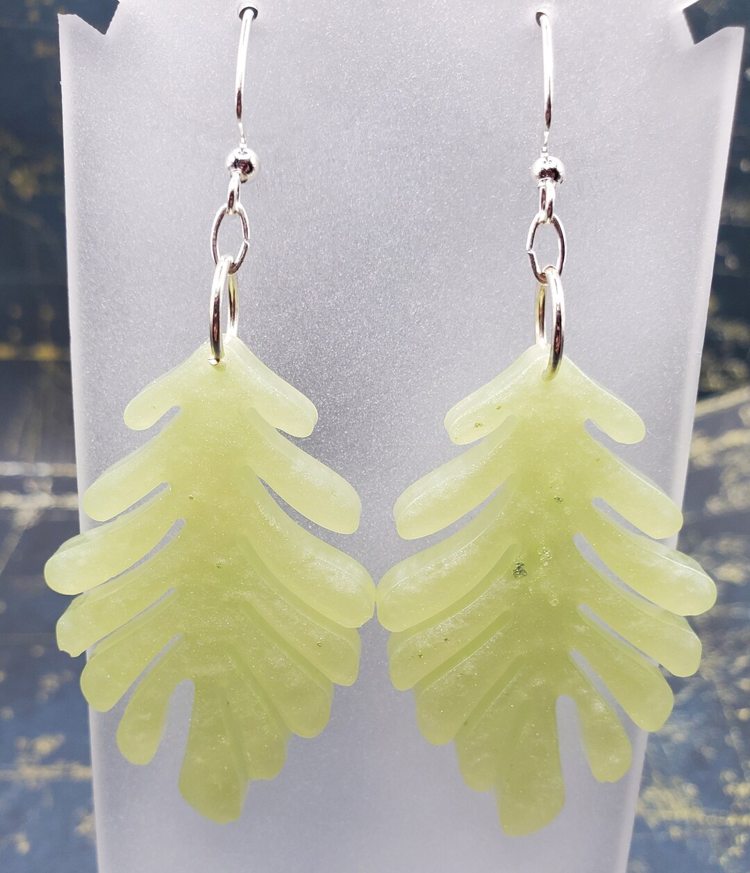 Palm Leaf in Translucent Tea Green - Etsy