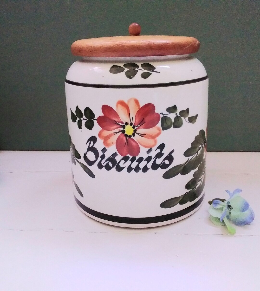 Retro Toni Raymond Biscuit Barrel Large. Ceramic Mid Century - Etsy