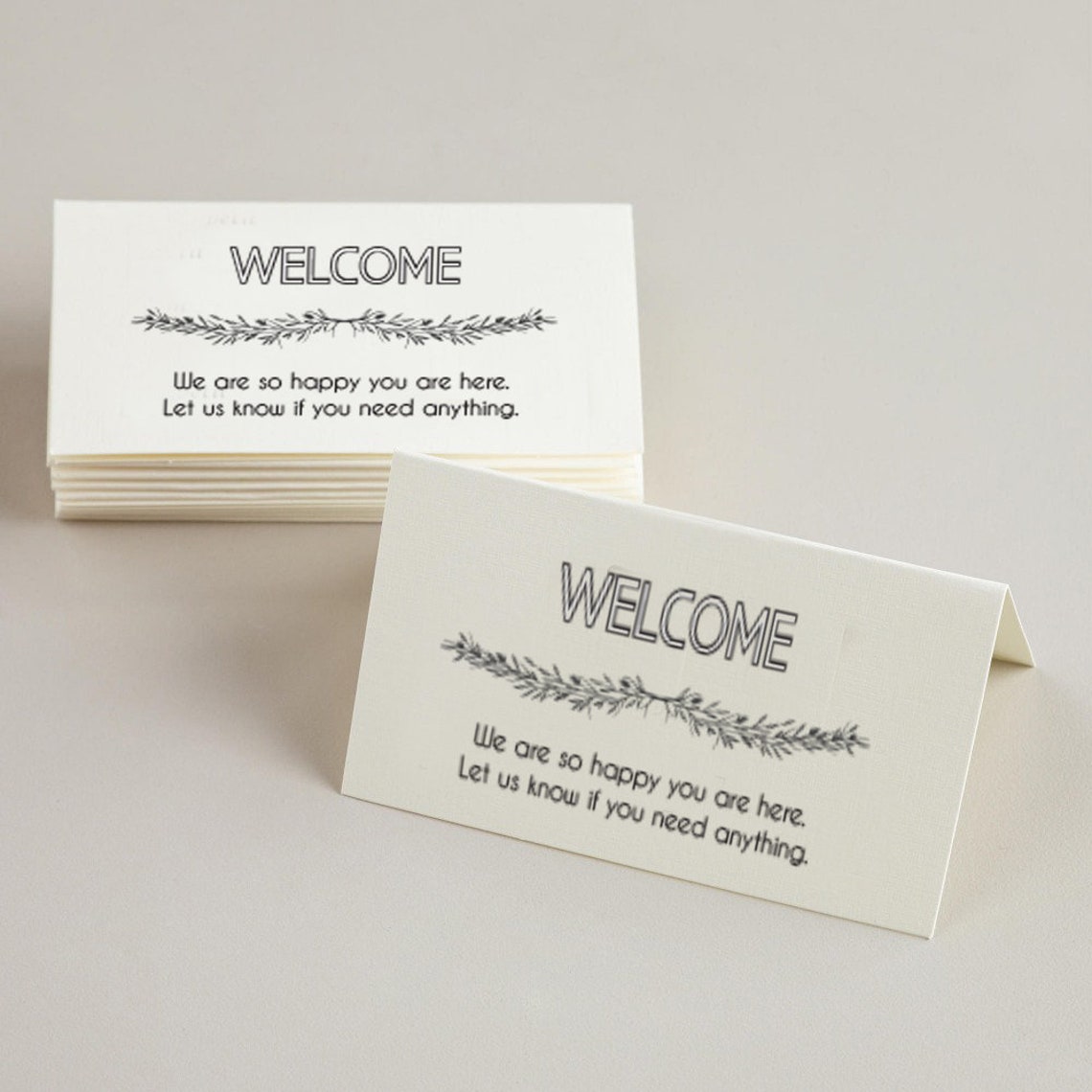 Printable Welcome Folded Tent Card for Hotel, Airbnb Homes ** Digital ...