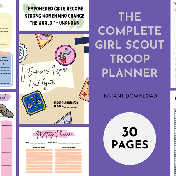 Girl Scout Planner - Etsy