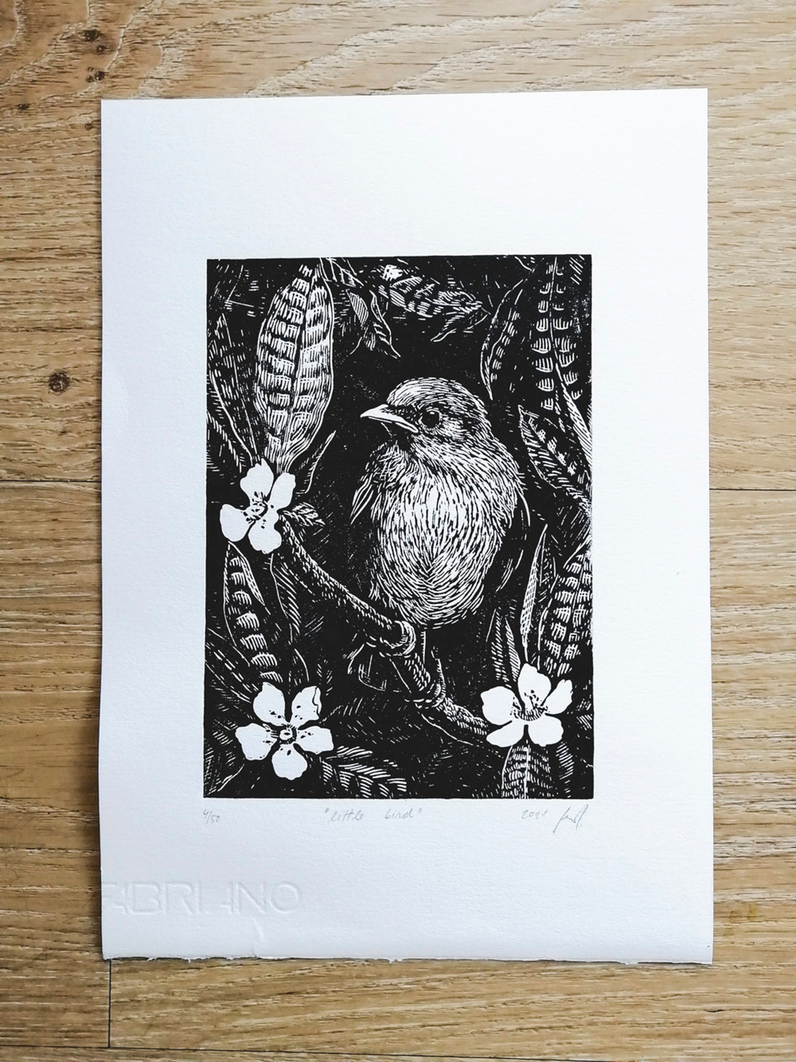 Little Bird Handmade Linocut Print - Etsy