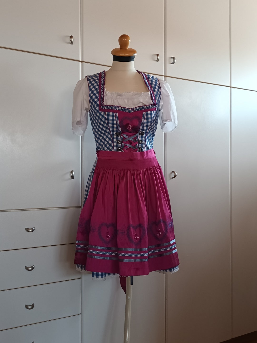 Light Blue Check Dirndl Dress - Etsy