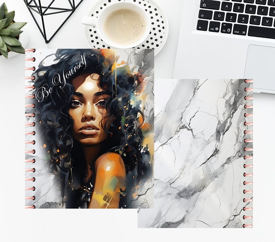 Black Woman Journal to Print, Affrimation, Planner Cover, Journal Cover ...