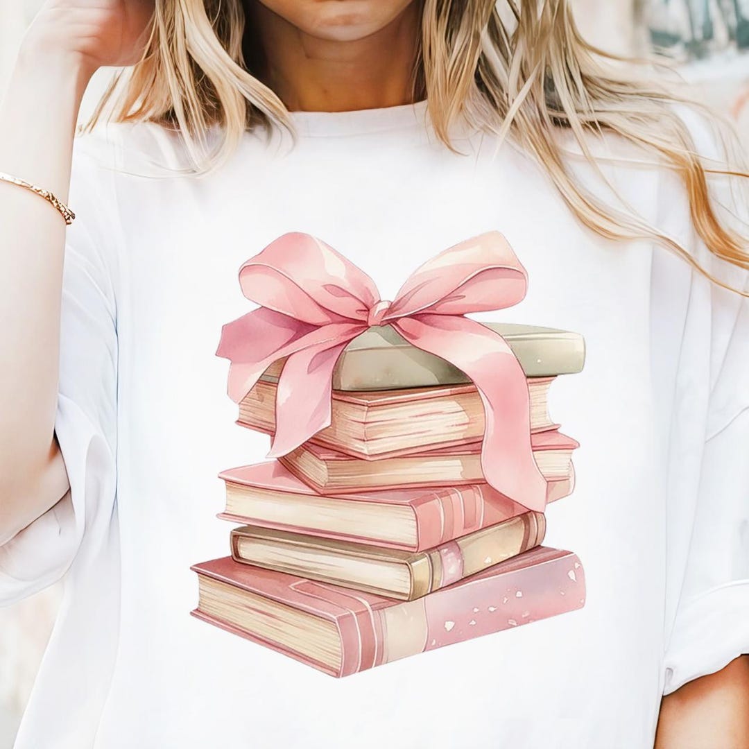 Book Bow Booklover PNG, Book Coquette Png, Book Bow Coquette T Shirt ...
