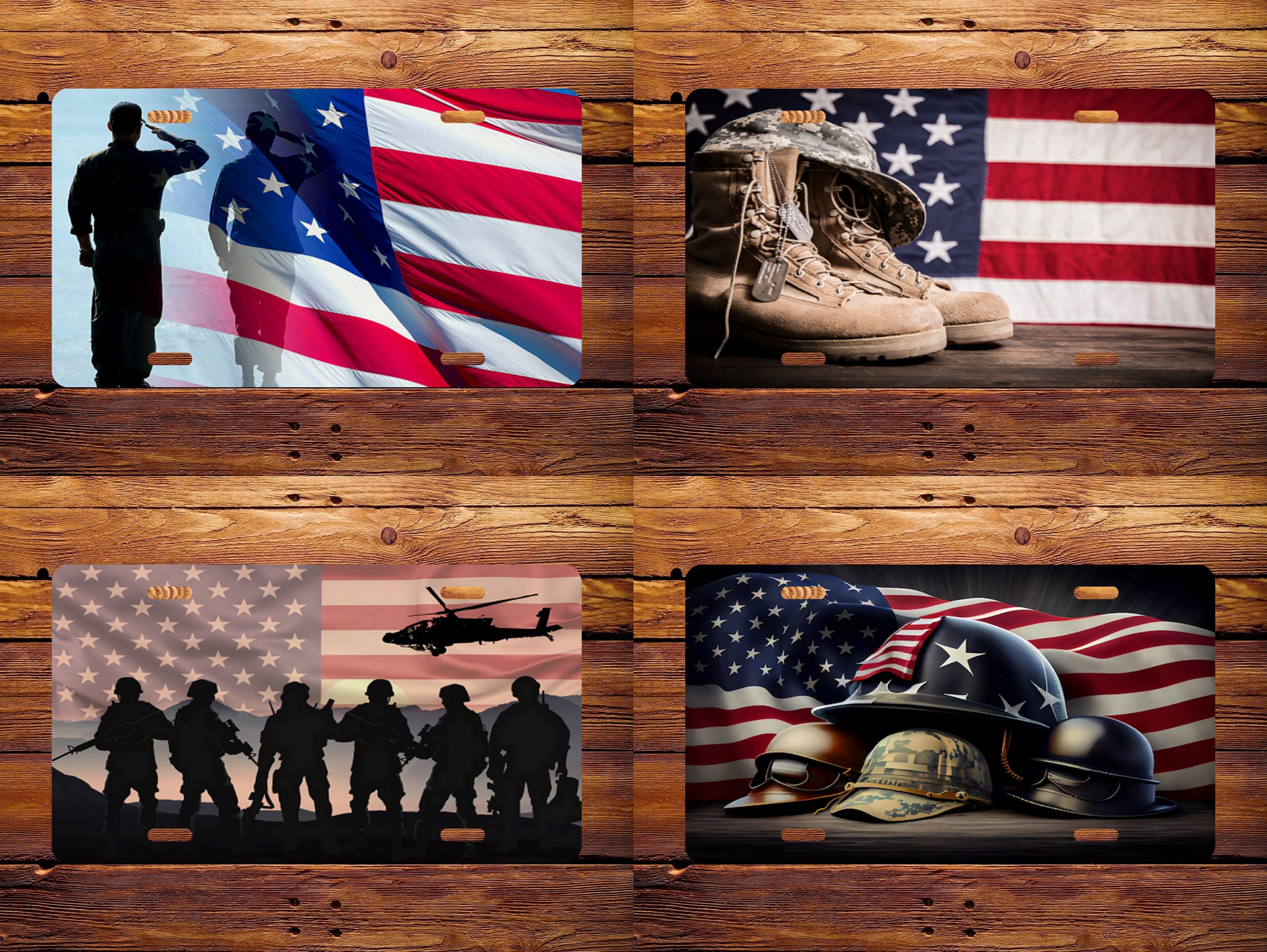 50 US Soldier License Plate Designs: Sublimation PNG Bundle (digital ...
