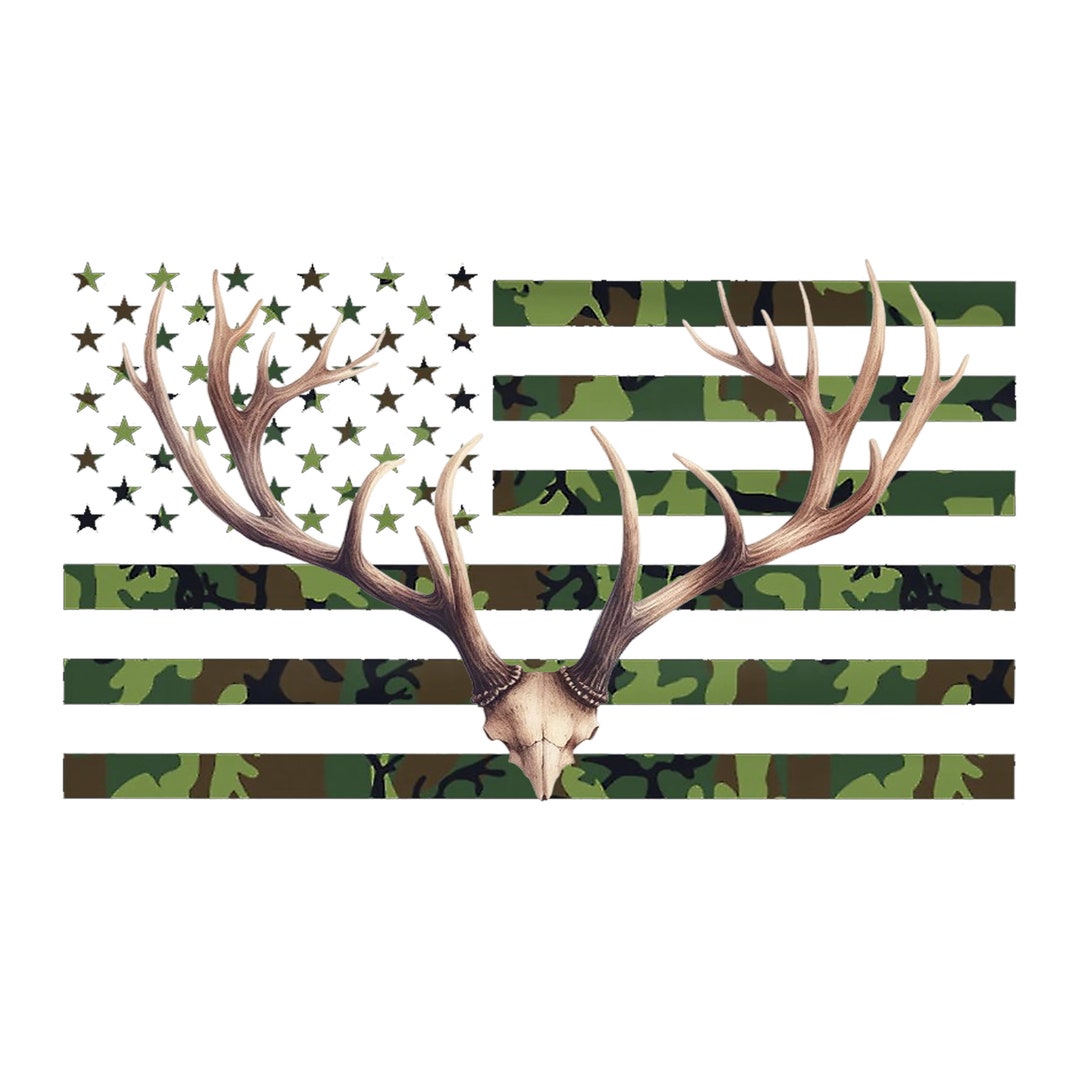 Anlter Camo Flag PNG, Transparent Background Digital Print File Deer ...