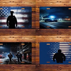 50 Police Designs Bundle License Plate Sublimation Design Digital ...