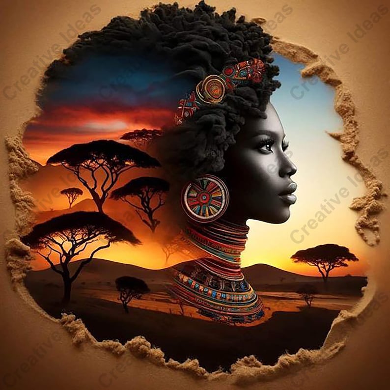 African Woman Africa PNG, for Your Own Projects, Digital Download - Etsy