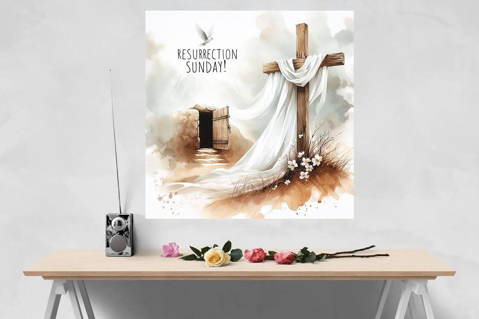 Resurrection Easter Cross PNG, for Your Own Projects, Digital Download ...