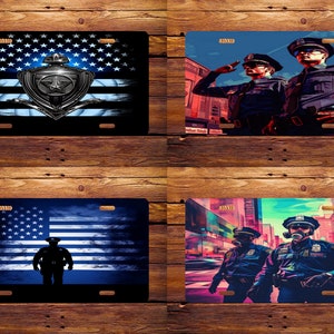 50 Police Designs Bundle License Plate Sublimation Design Digital ...