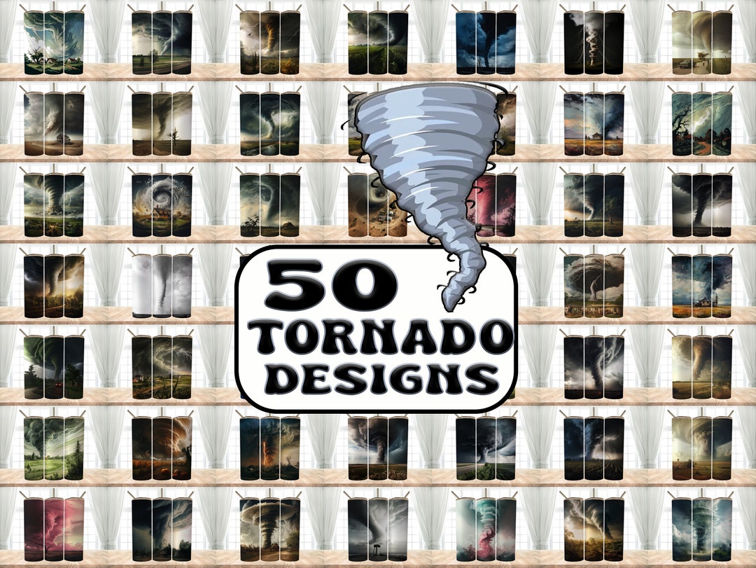 50 Tornado Designs Mega Bundle Tumbler Wrap, 20 Oz Skinny Tumbler ...