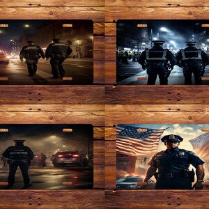 50 Police Designs Bundle License Plate Sublimation Design Digital ...
