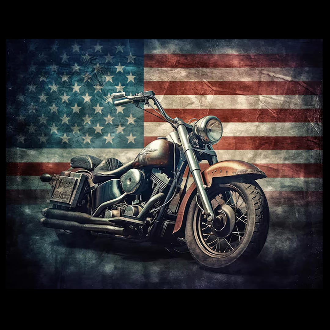 Motorcycle US Flag PNG: High Resolution Digital Download - Etsy