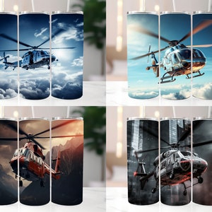 50 Helicopter Bundle Tumbler Wraps, 20 Oz Skinny Tumbler Sublimation ...