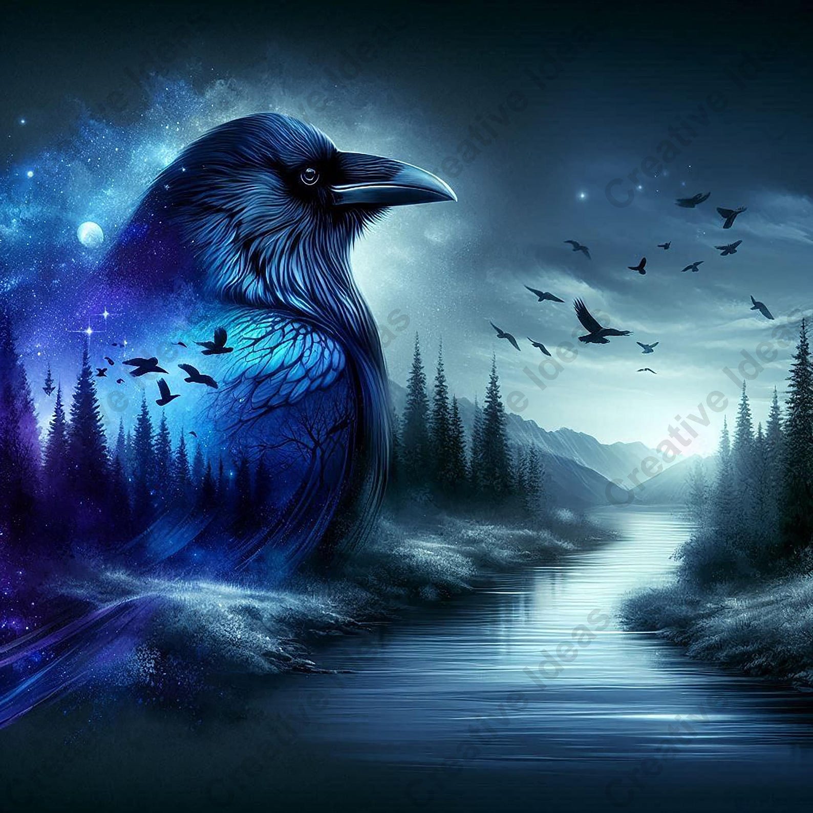 Black Raven Png Clipart For Your Ownl Projects Digital Download Etsy