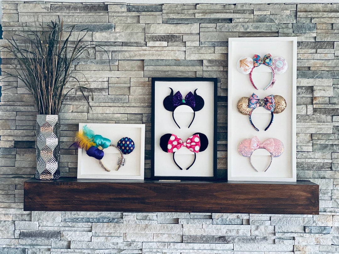 Disney Inspired Mouse Ears Frame With Holder for Ears - Holds 1, 2, or ...