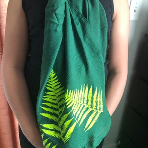 Hawaiian Fern Scarf Hawaiian Scarf Botanical Print Scarves - Etsy