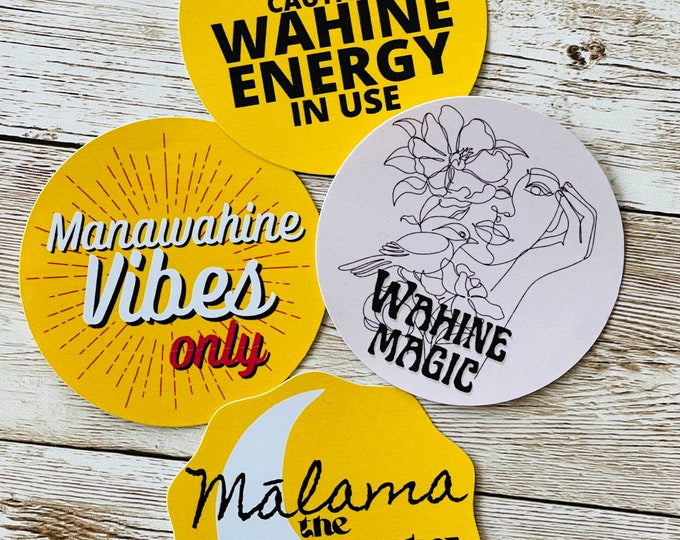Manawahine Sticker Pack, Wahine Sticker Pack, Strong Women, Pacific ...