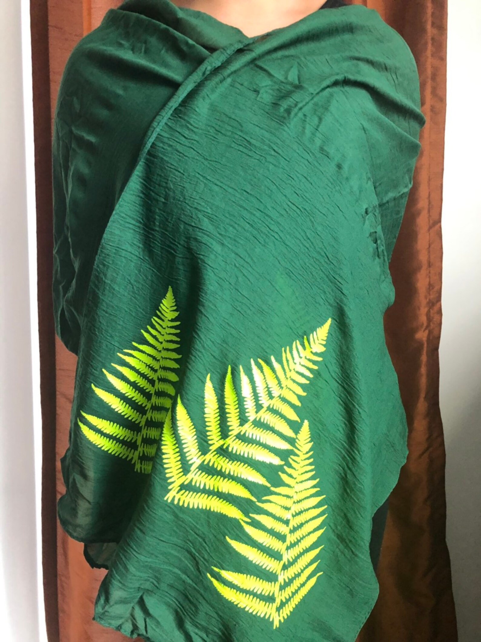 Hawaiian Fern Scarf Hawaiian Scarf Botanical Print Scarves | Etsy