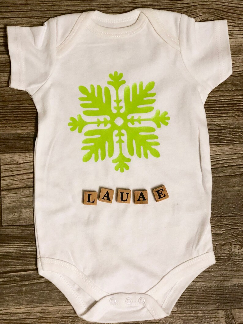 Hawaiian Quilt Laua'e Design Baby Bodysuit Hawaiian | Etsy