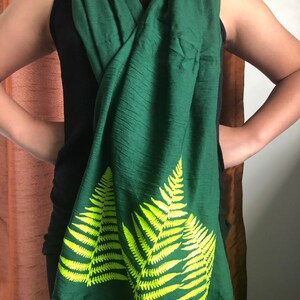 Hawaiian Fern Scarf Hawaiian Scarf Botanical Print Scarves - Etsy