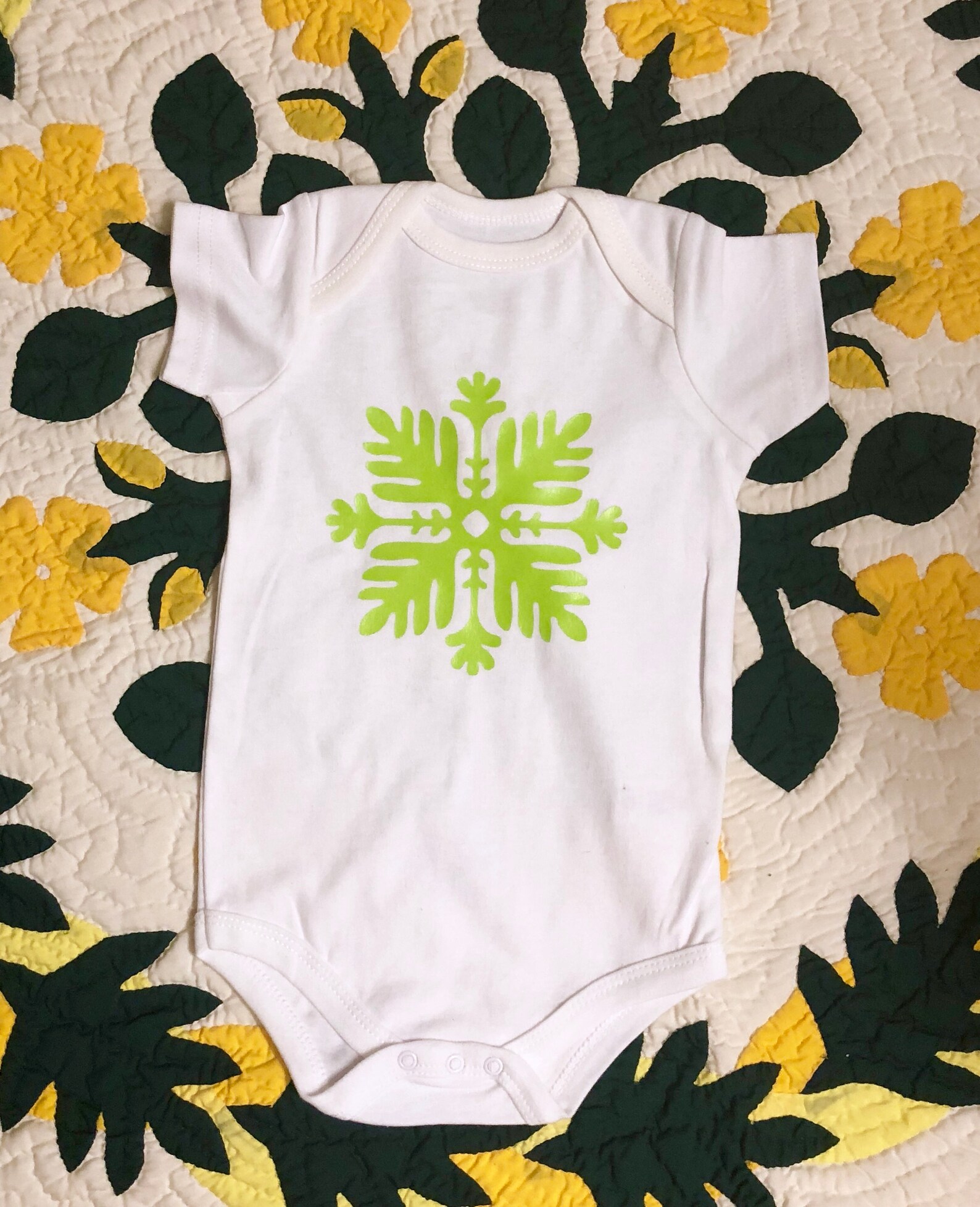 Hawaiian Quilt Laua'e Design Baby Bodysuit Hawaiian - Etsy