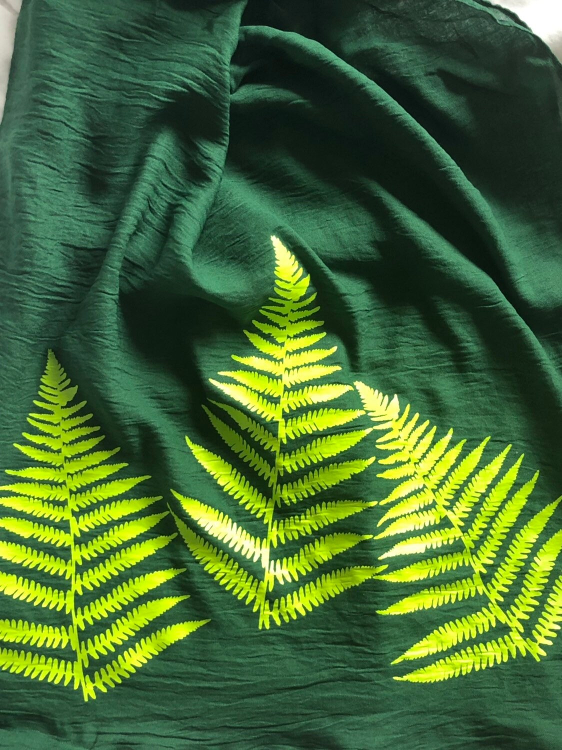 Hawaiian fern scarf Hawaiian scarf botanical print scarves | Etsy