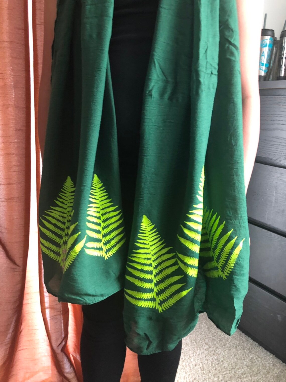 Hawaiian fern scarf Hawaiian scarf botanical print scarves | Etsy