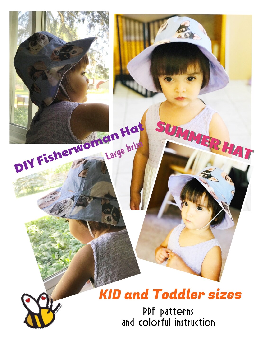 Summer Hat -wide Brim Bucket Hat- Diy-easy to Make -budget Friendly ...