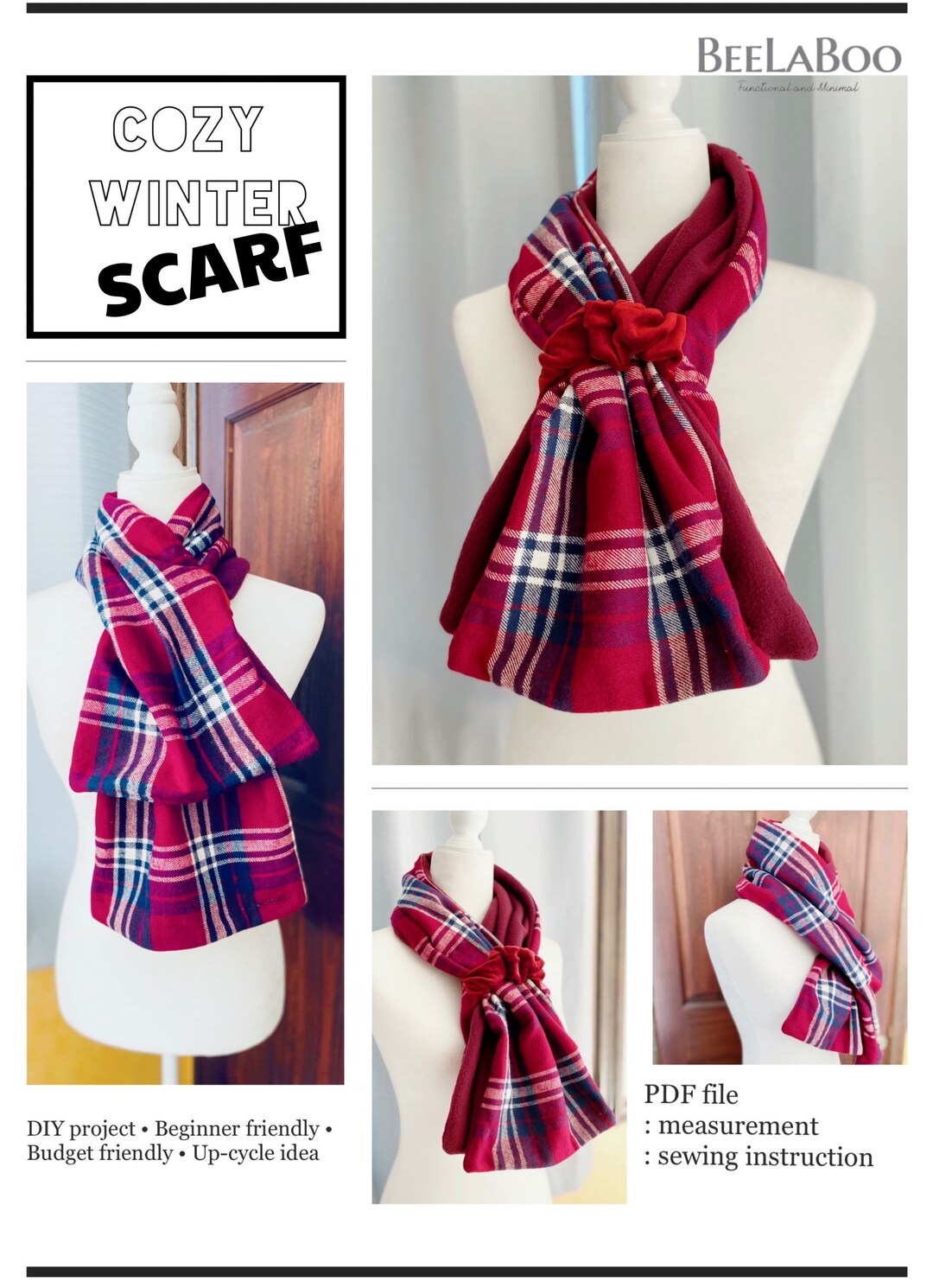 DIY Pdf Winter Scarf-version No.6-easy Fast Fun Project for Beginners ...