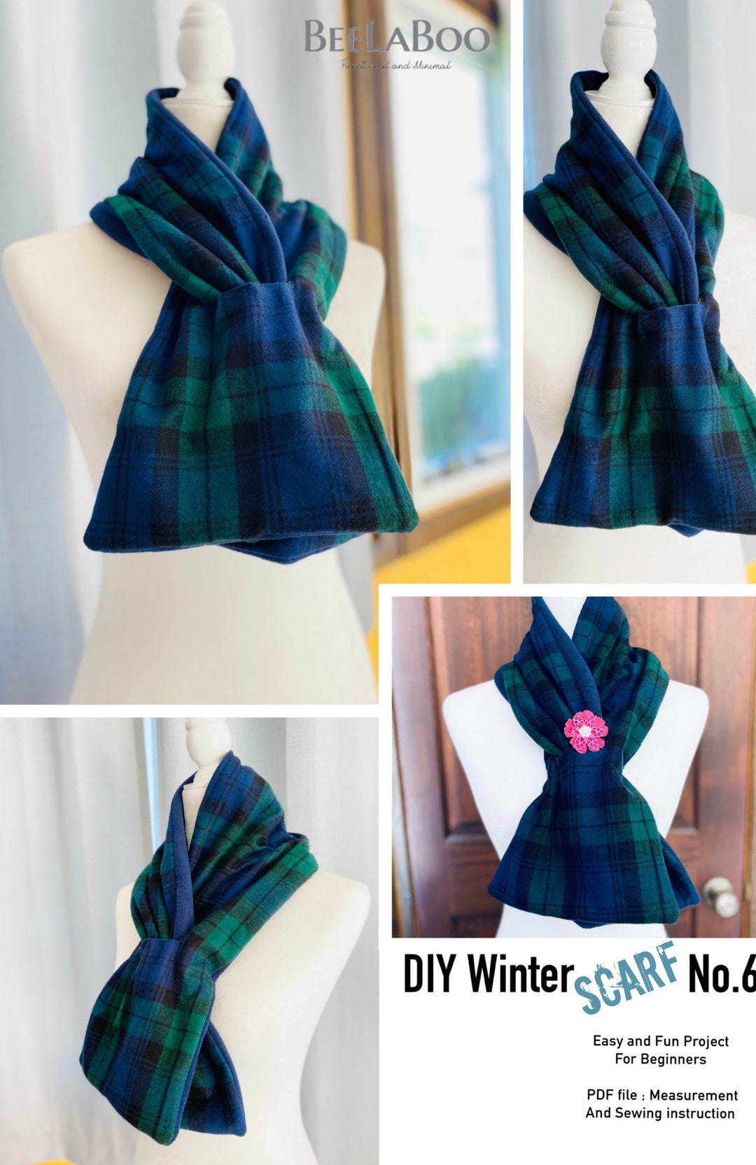 Cozy Winter No.6 Scarf-pdf Download-easy-beginner-diy-made From Scrap ...