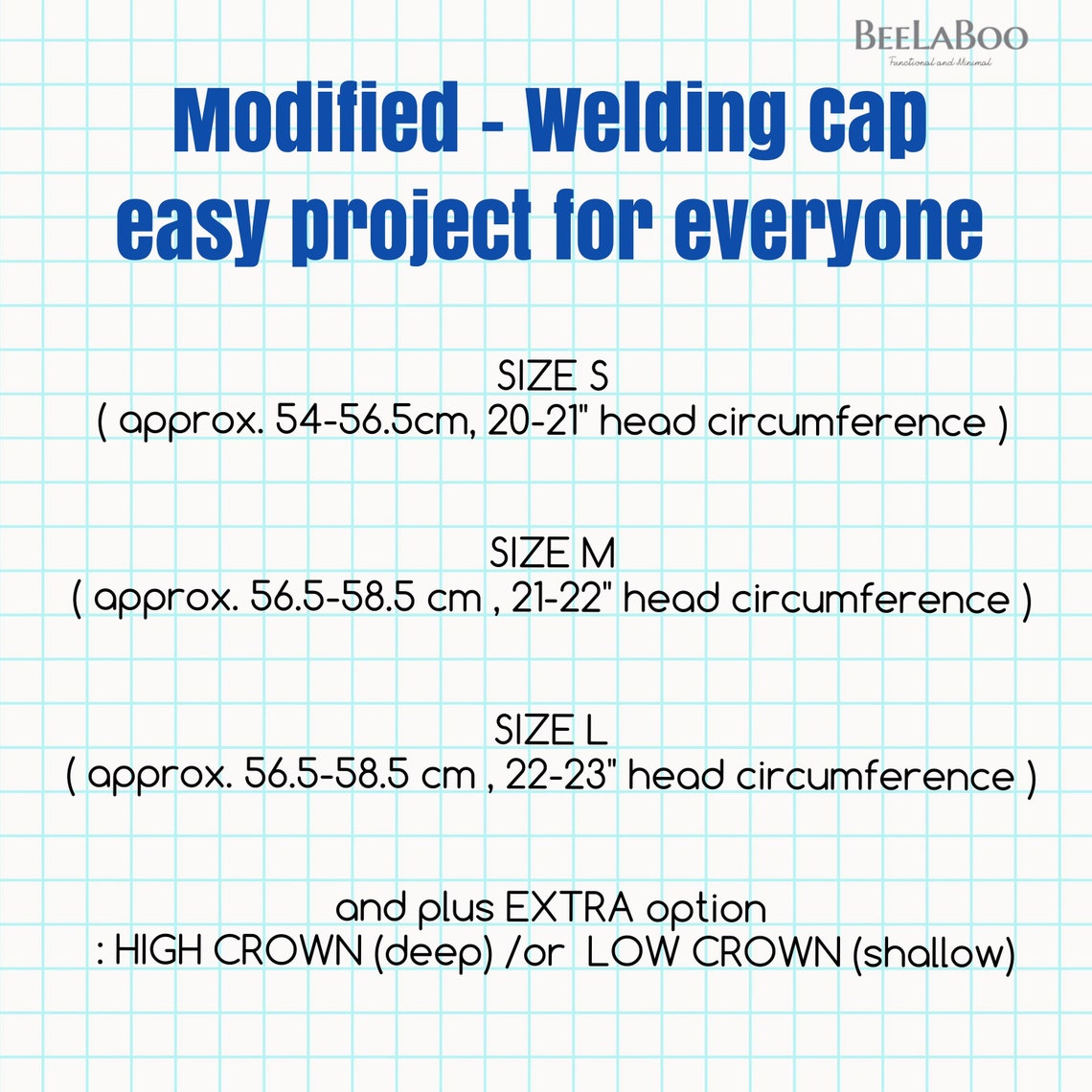 PDF Modified-easy 6 Panels Welding Cap or Biker Cap Easy to - Etsy