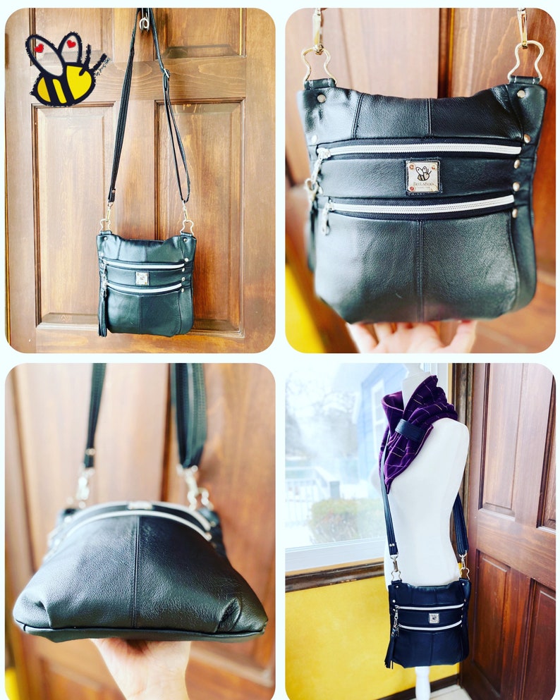 DUO ZIPPERS Cross Body Bag PDF Pattern handmade Project for | Etsy