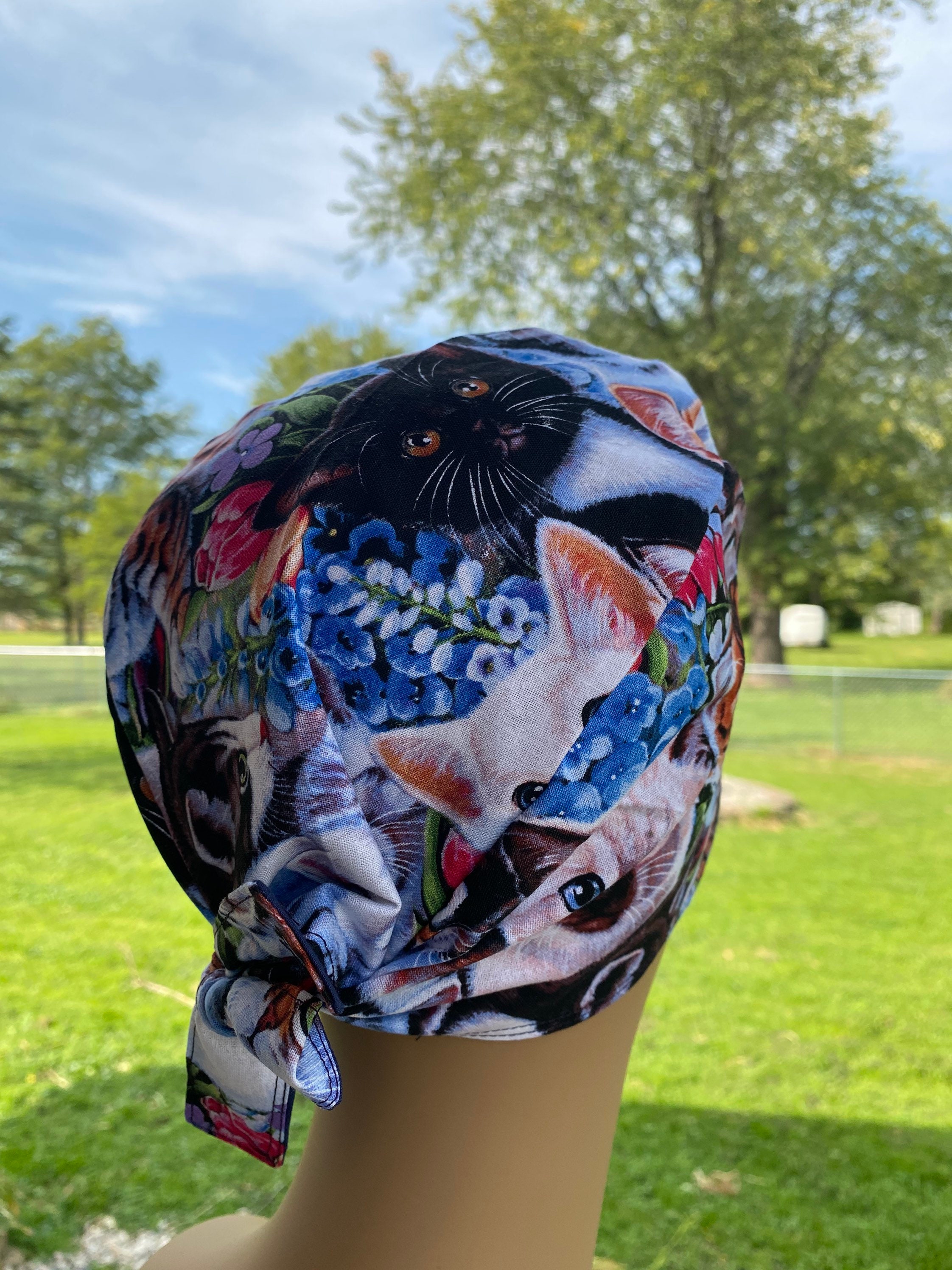 PDF Reversible free Size unisex Scrub Hat medical Worker - Etsy