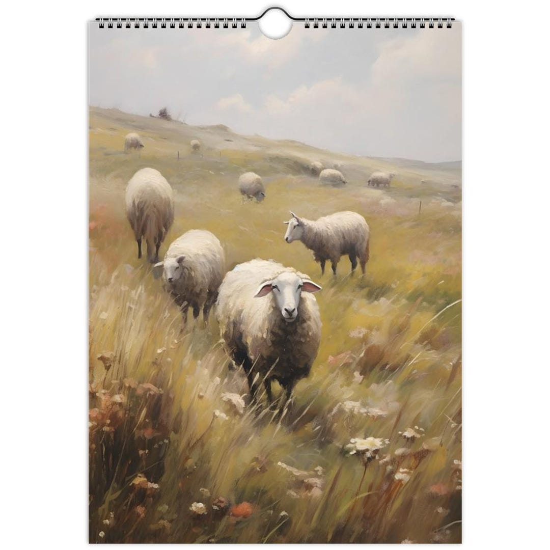Vintage Farm Scenes Wall Calendars 2025 / Rustic Farmhouse Decor ...